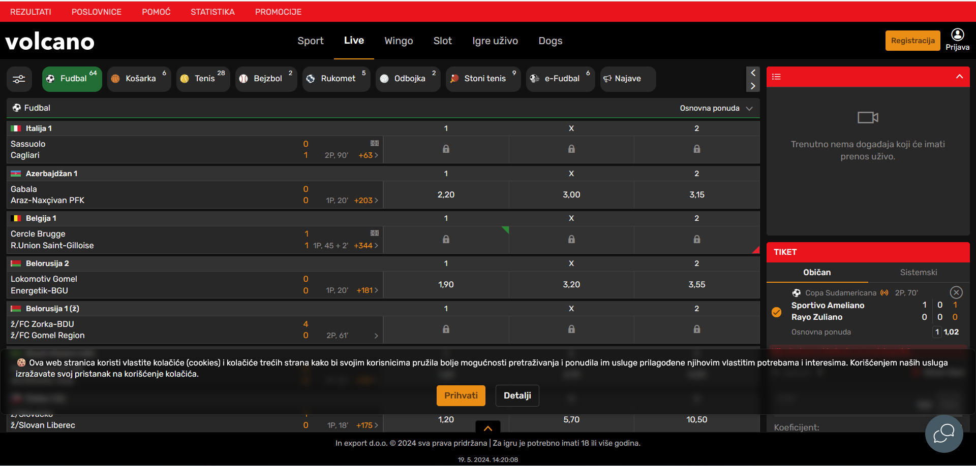 Volcanobet kladionica – recenzija i bonus | Kladjenje.rs